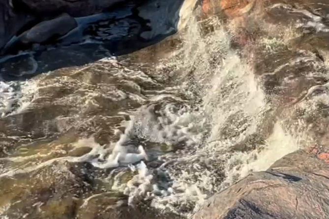 Texas park gets an unexpected 'chocolate' waterfall