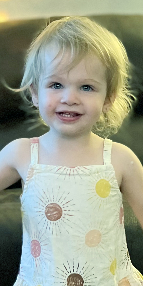Brynley Marie Welch is celebrating her second birthday on Sunday