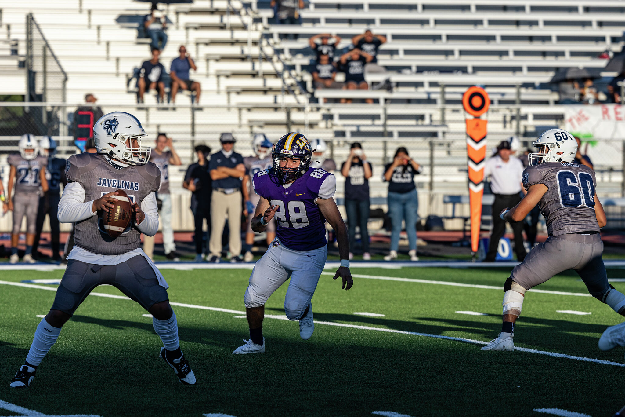 LBJ's defensive line continues to make strides