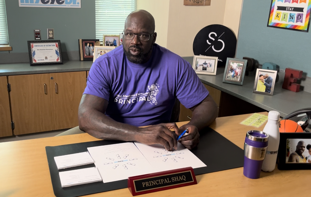 Shaq takes over as principal for the day at Houston school