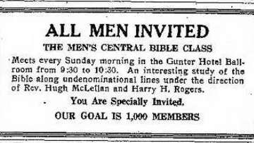 1920s men’s Bible class drew hundreds of San Antonians