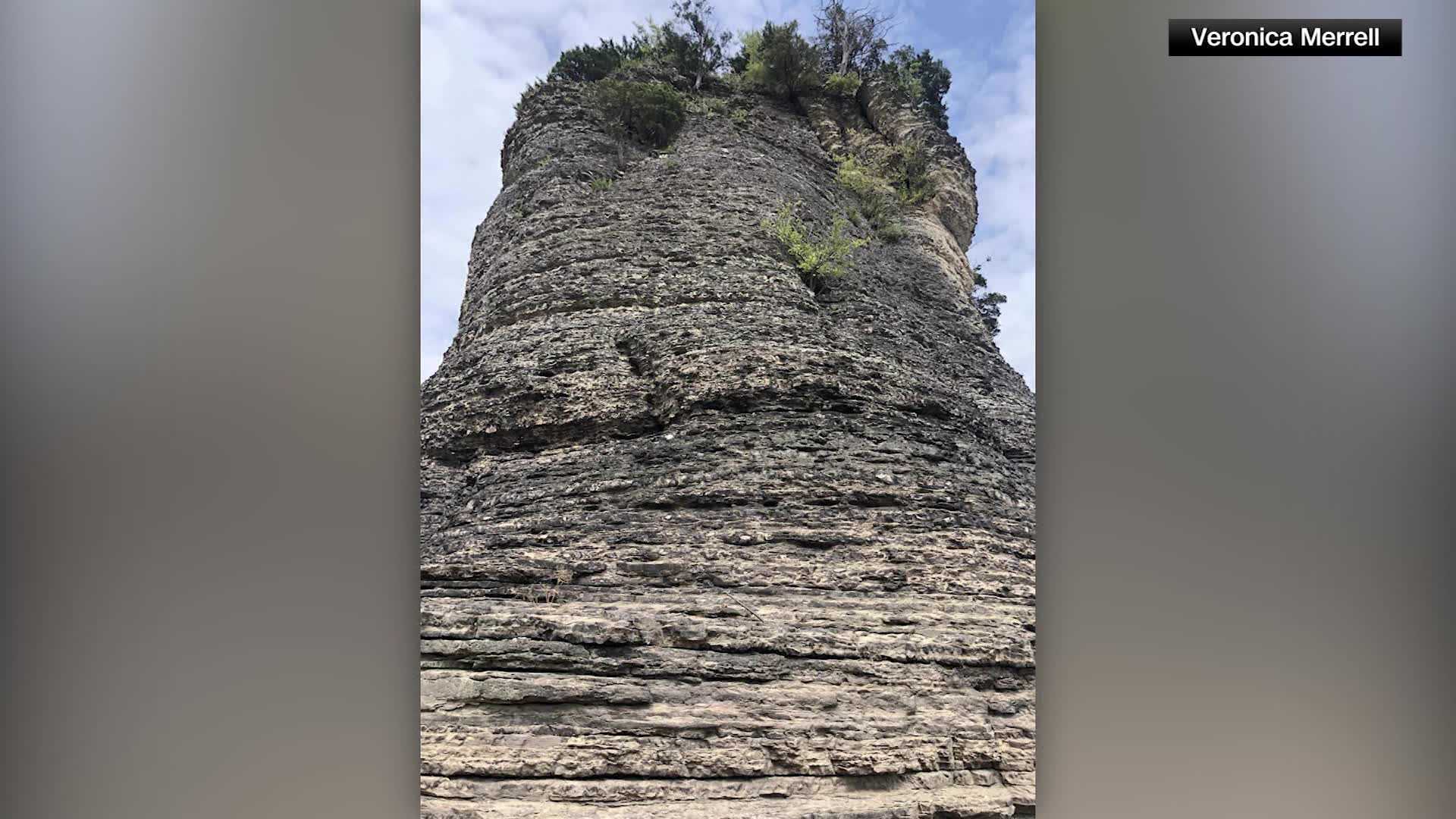 A drought has exposed Tower Rock, a Mississippi River rock formation ...