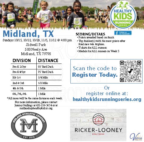 Healthy Kids Running Series to again take place in Midland this fall
