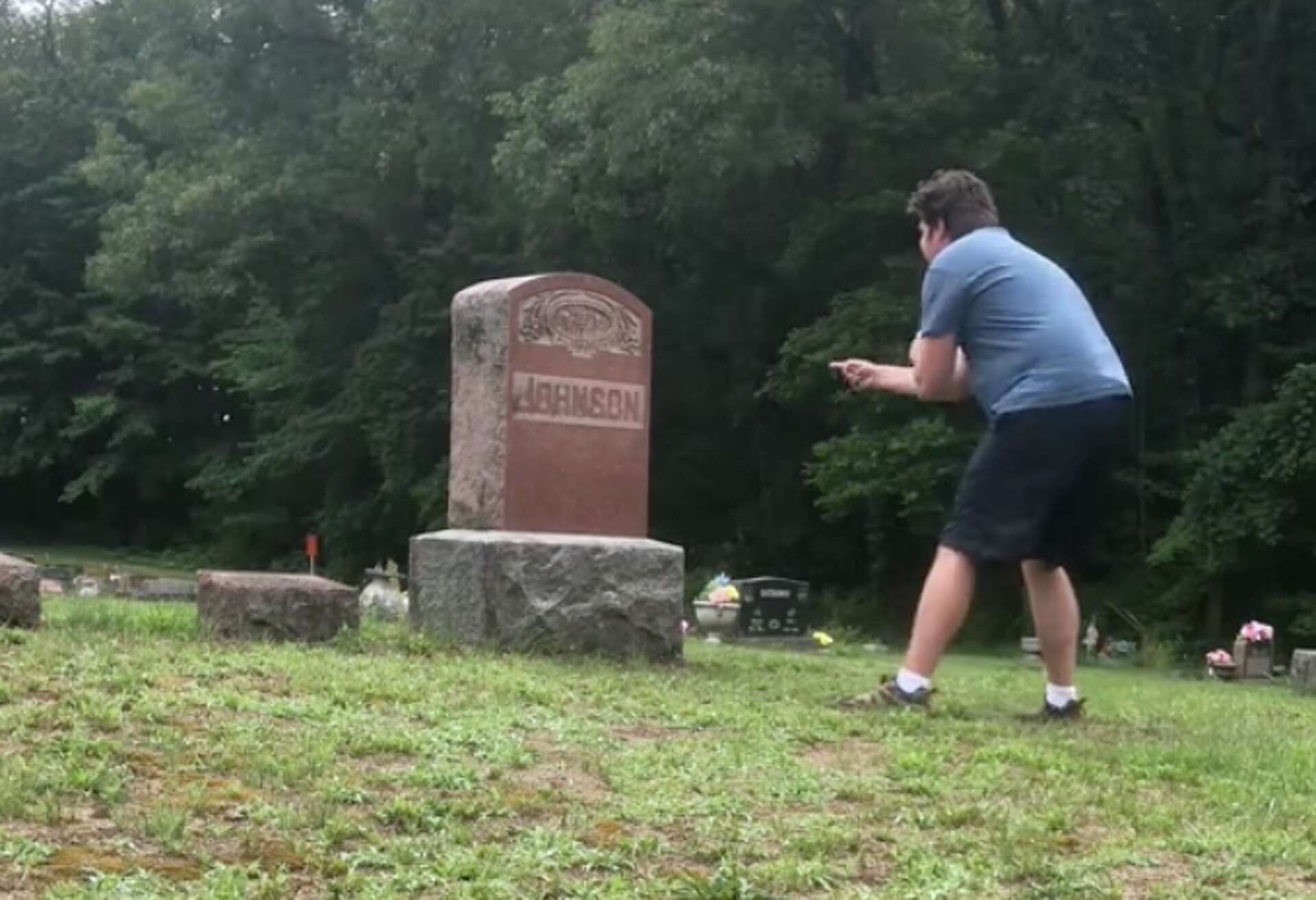 A viral TikTok star isn't actually dancing on LBJ's grave