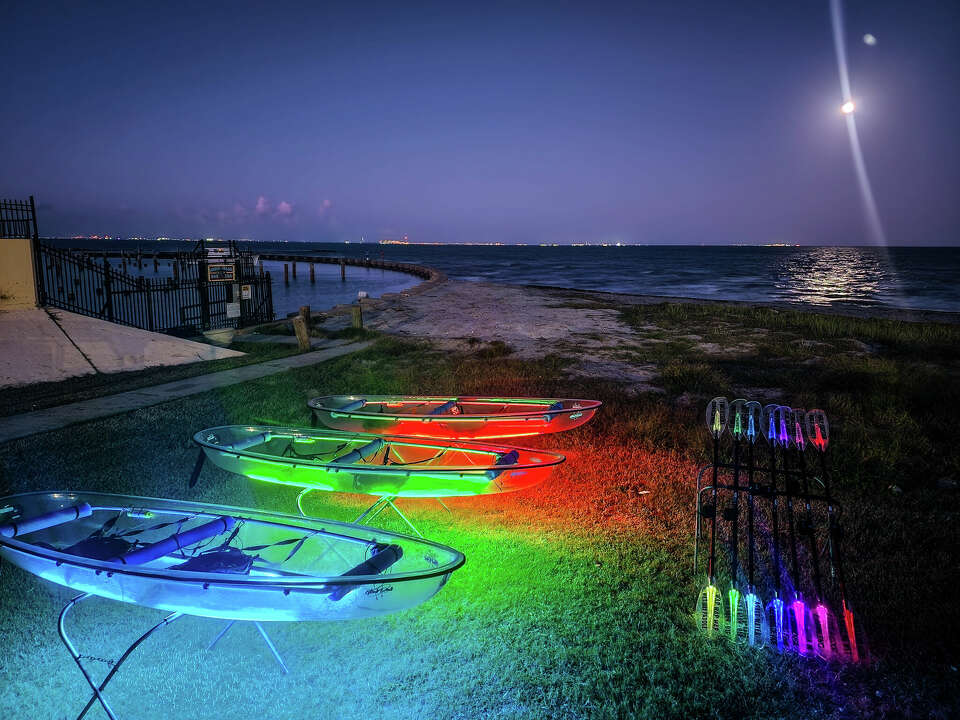 Glow in the dark kayaking at this Texas lake