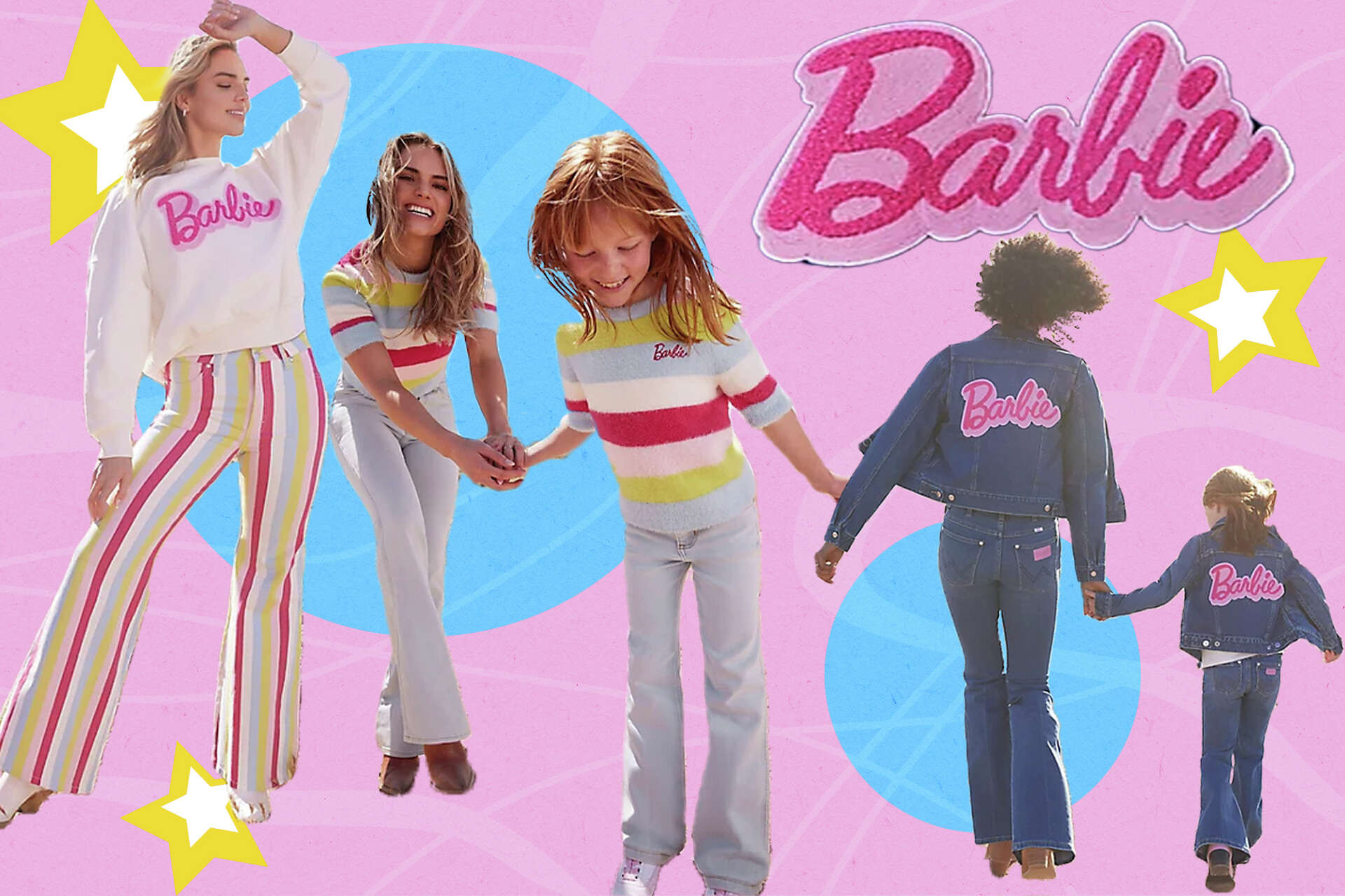 The Wrangler x Barbie collection includes jeans, hats and more