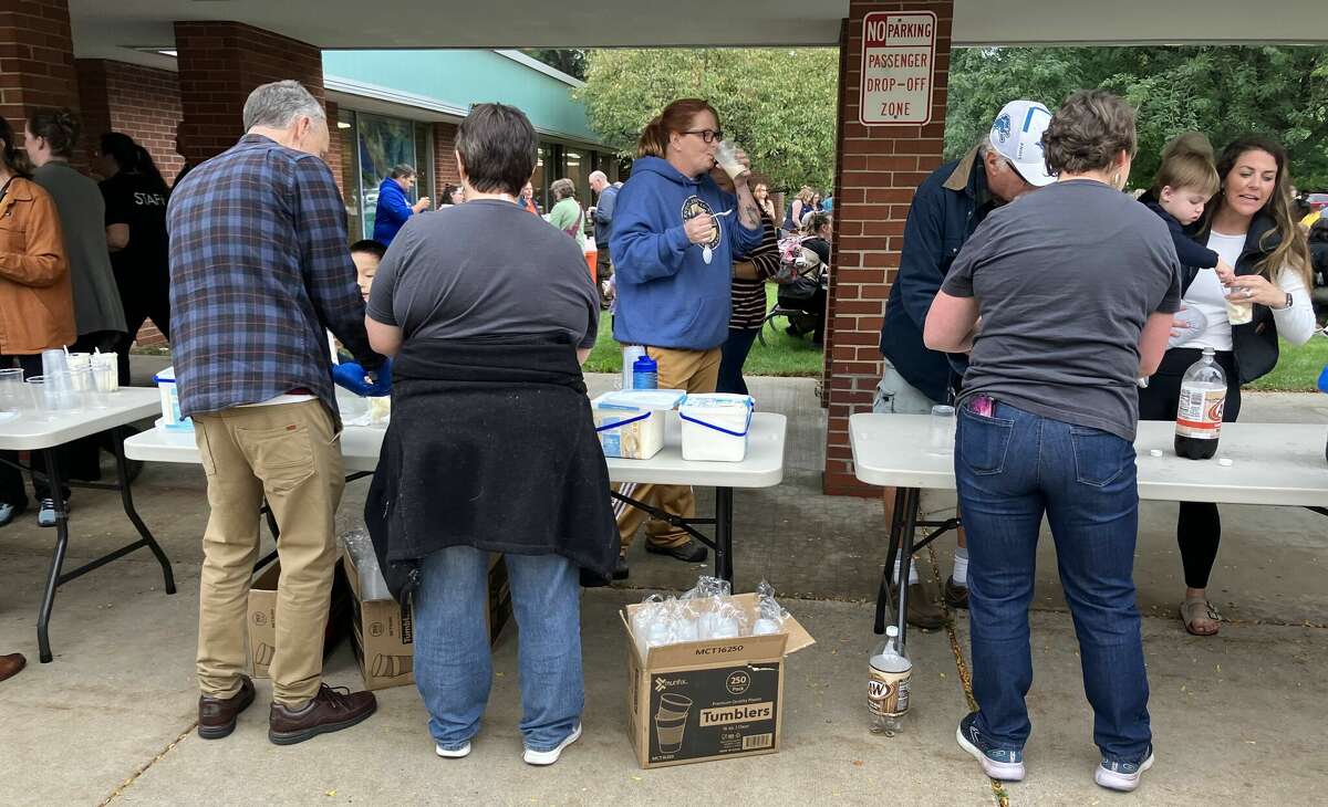 Several hundred people enjoyed Floats With Goats Wednesday evening