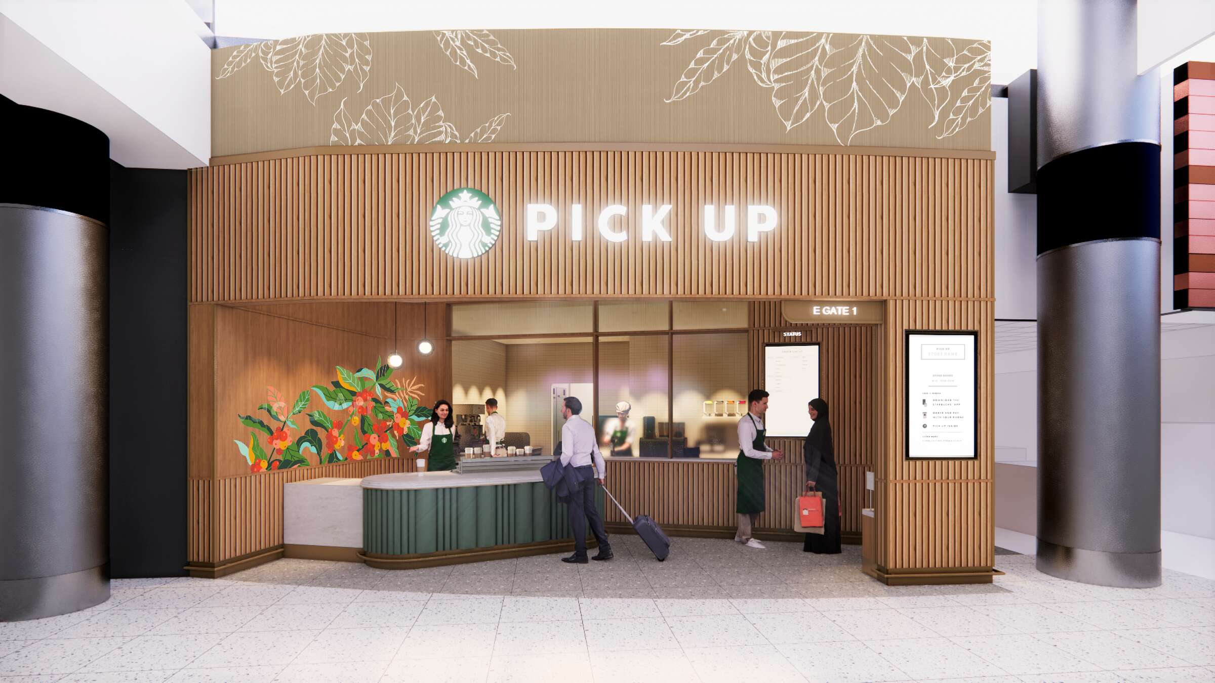 Houston IAH airport home to Starbucks' first pick-up only store