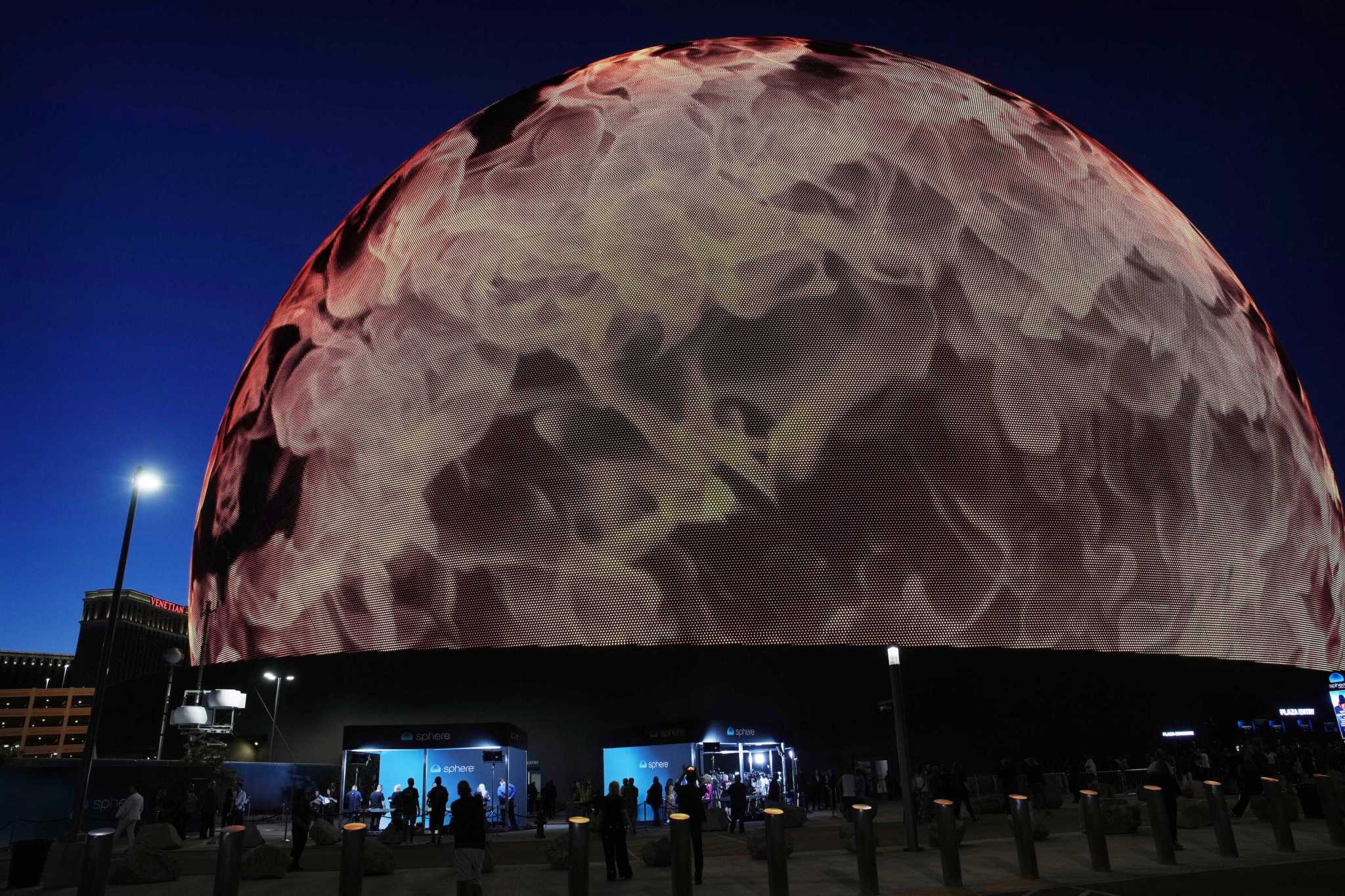 Once a crude sketch, the Sphere becomes reality as the venue opens with ...