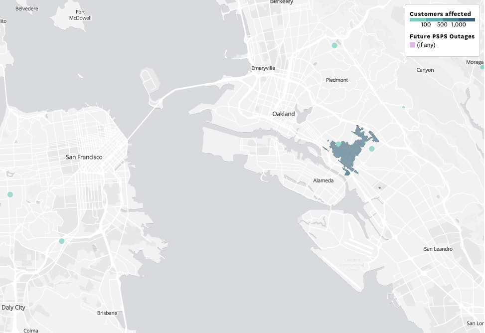 PG&E power outage: Thousands in Oakland without electricity PG&E power outage: Thousands in Oakland without electricity