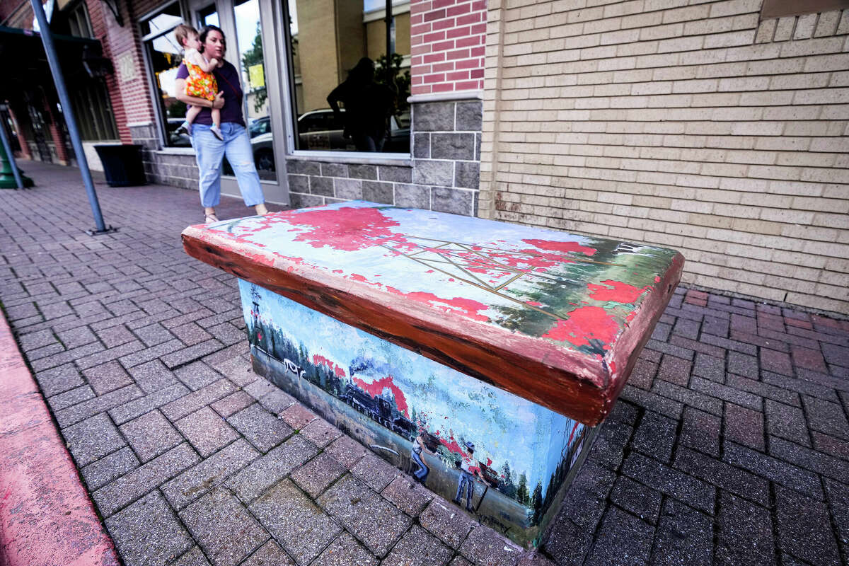 Downtown Conroe's 13 art benches will be refurbished in 2024