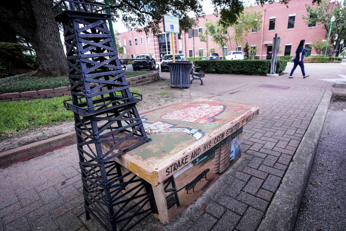 Downtown Conroe's 13 art benches will be refurbished in 2024