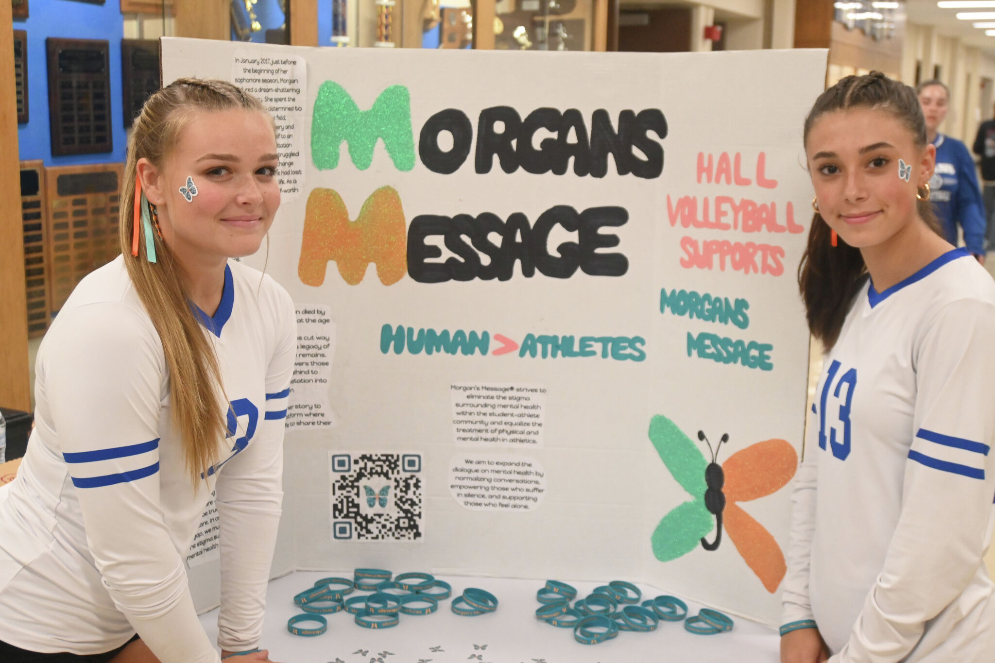 Hall volleyball hosts game to raise awareness of Morgan's Message