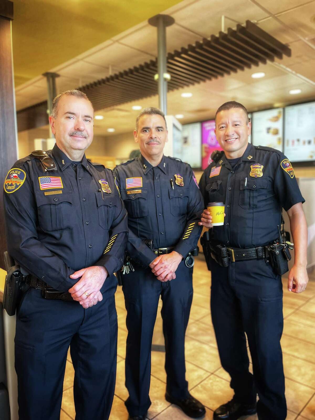 Laredo PD celebrates National Coffee with a Cop Day at McDonald's