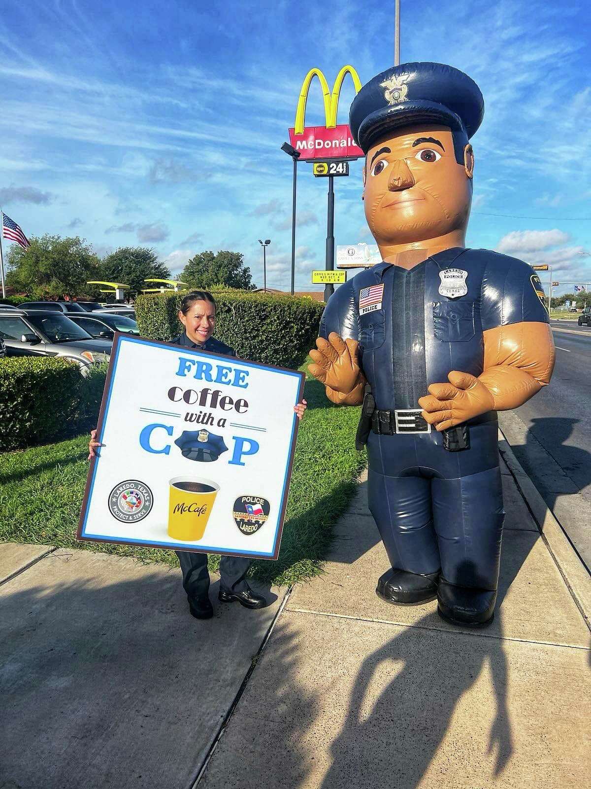 Laredo PD celebrates National Coffee with a Cop Day at McDonald's