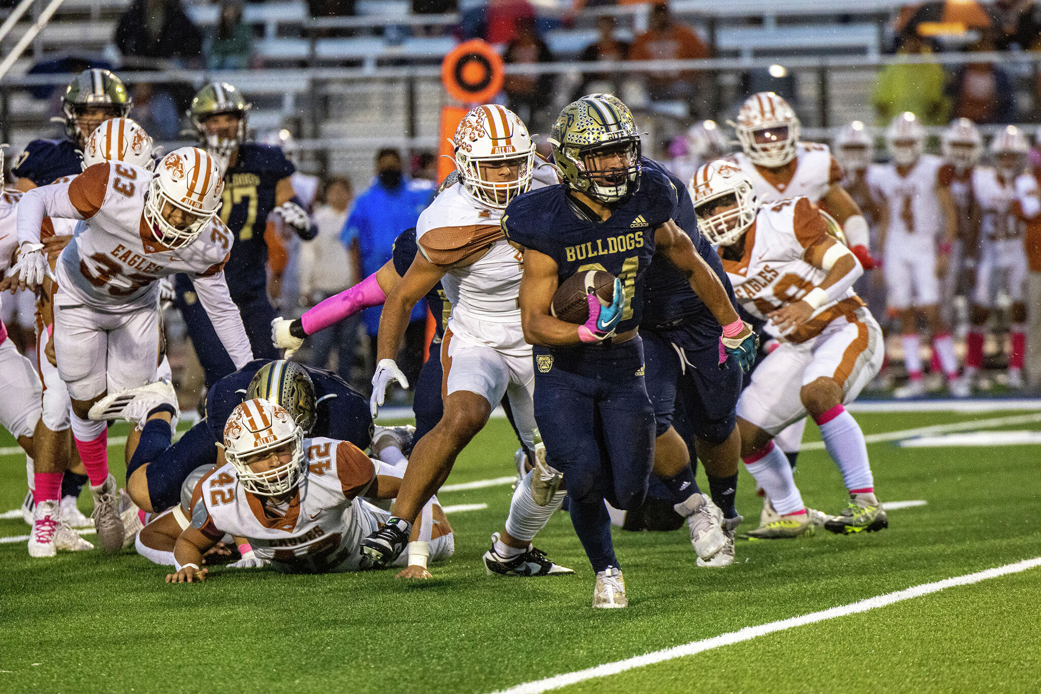 The Alexander Bulldogs open district play with massive win over Eagles