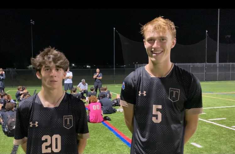 Trumbull High School boys soccer defeats Stamford in FCIAC game.