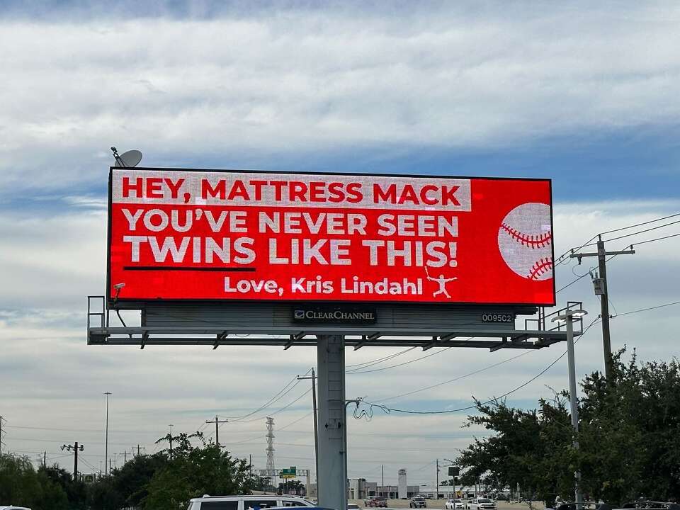 Minnesota realtor promotes Twins, ribs Mattress Mack with billboards
