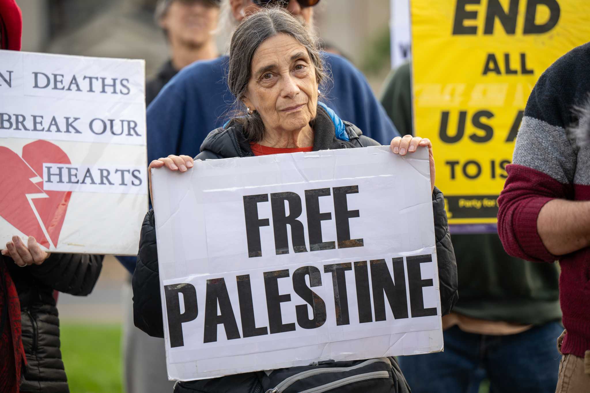 Backers of Palestine rally in Albany days after Gaza surprise attack