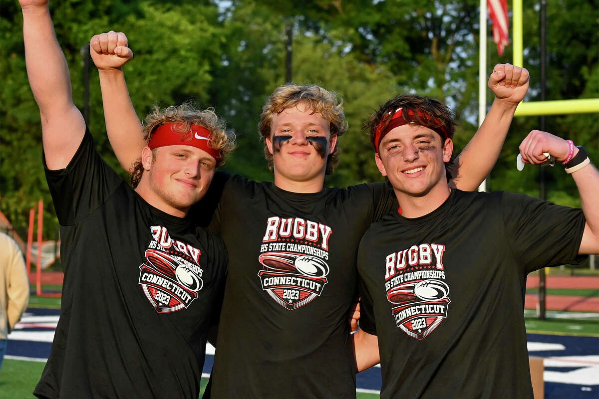 Connecticut high school football players building skills with rugby