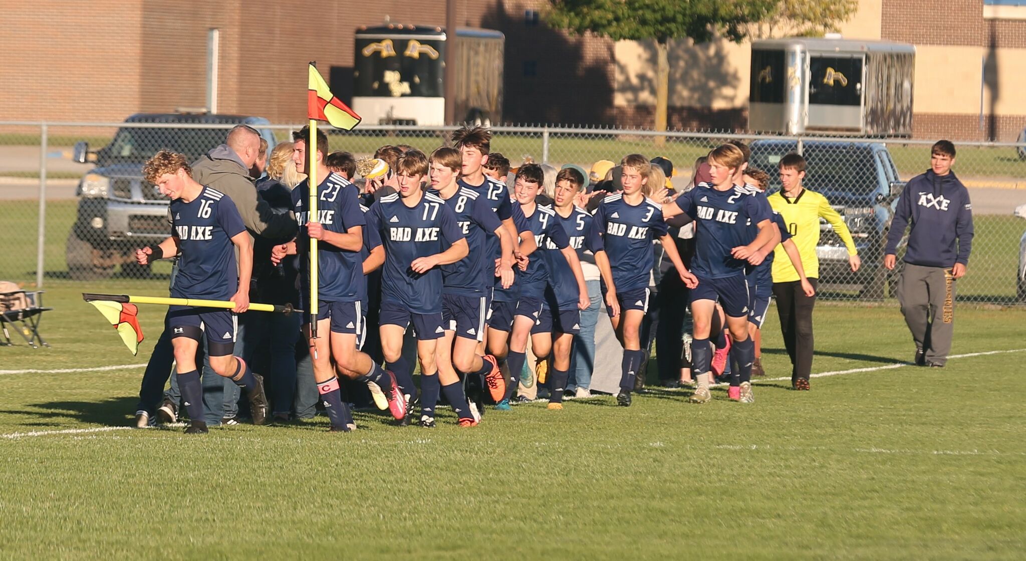 Bad Axe scores two hat tricks to defeat Laker in districts