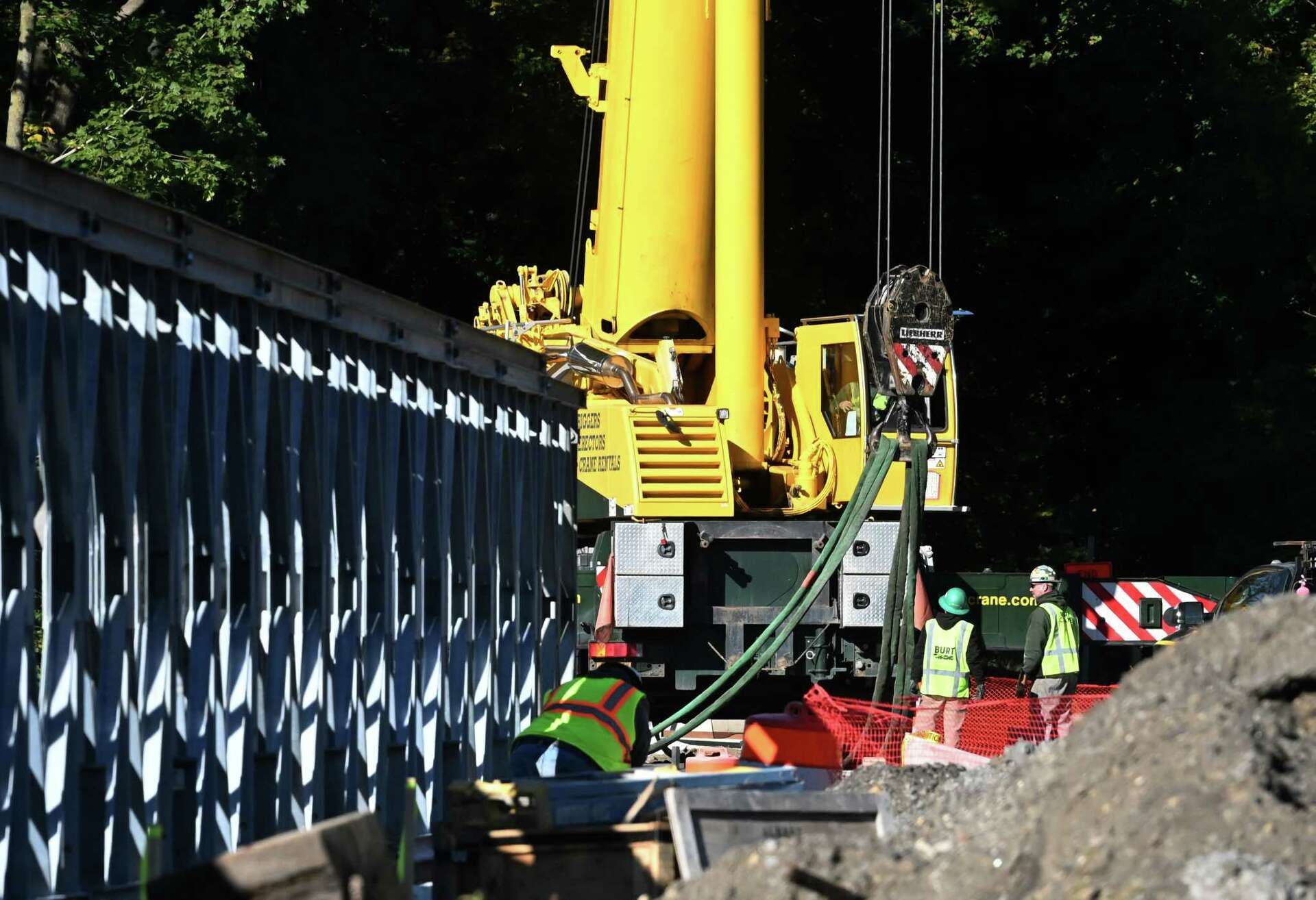 Photos: Temporary rail trail bridge installed