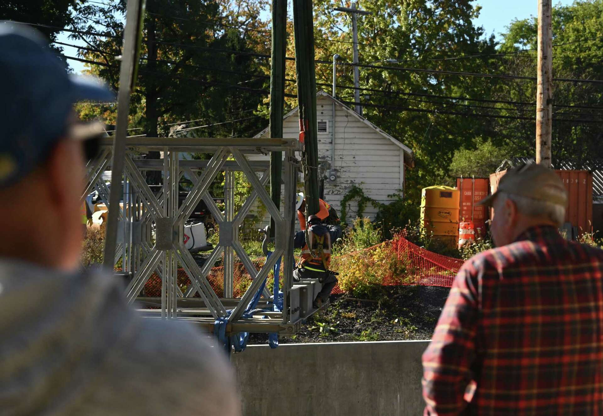 Photos: Temporary rail trail bridge installed