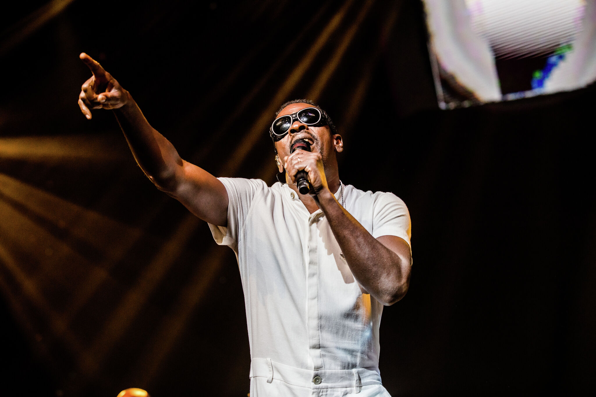 Seu Jorge entrances with bossa nova groove at Bayou Music Center