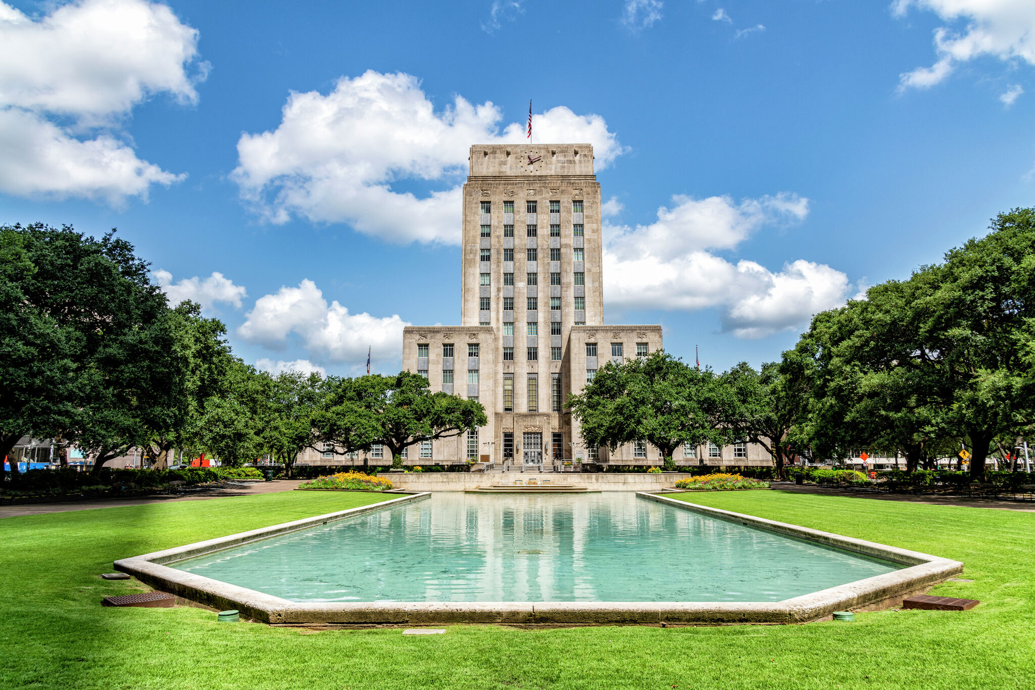Fireworks set off during a pro-Palestine rally in Houston
