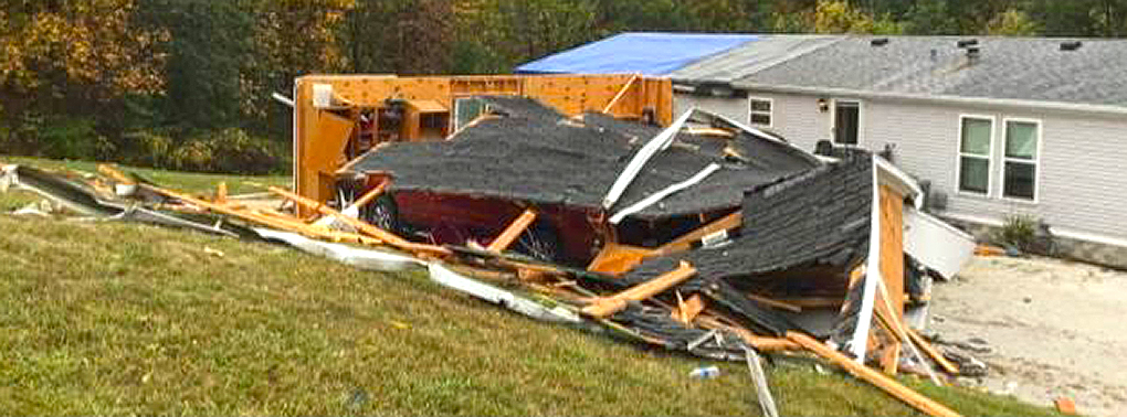 Tornado touchdown injures one, damages house