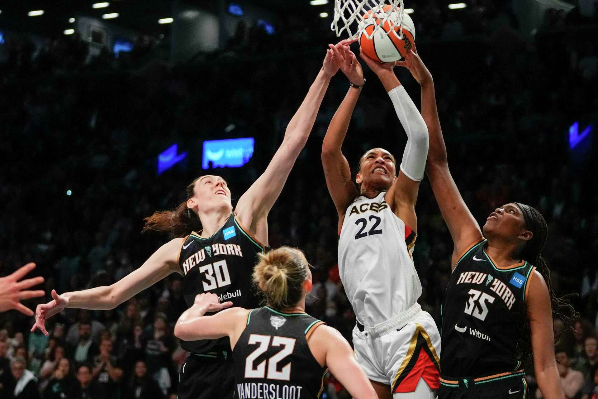 UConn's Kiah Stokes wins second WNBA title for Las Vegas Aces