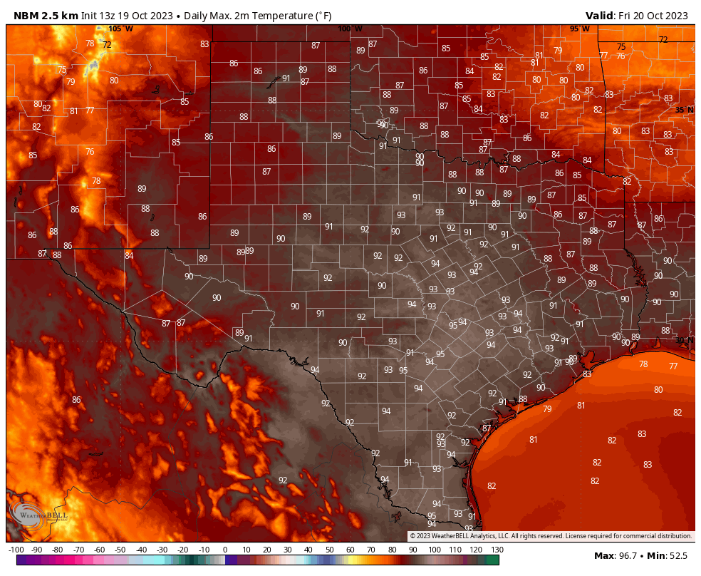Houston sees temperatures near 90 on Friday despite cold front
