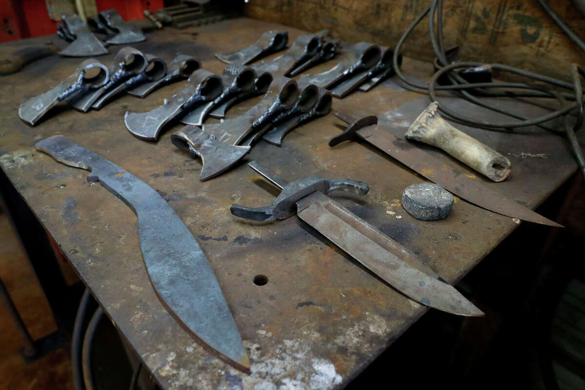 Conroe bladesmith Jacob Sewell makes custom tomahawks, swords, knives