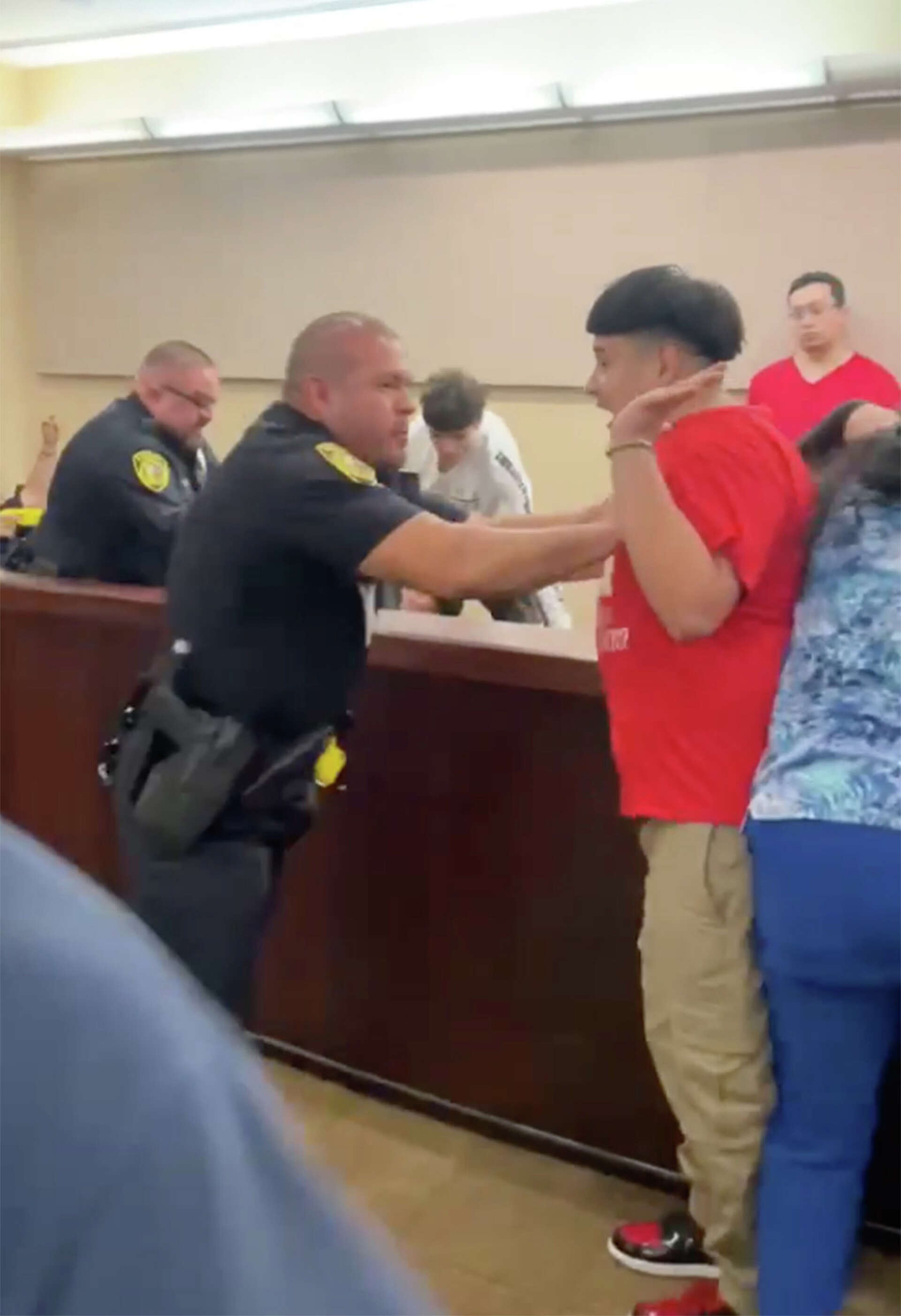 Murder defendant target of Bexar County courtroom brawl