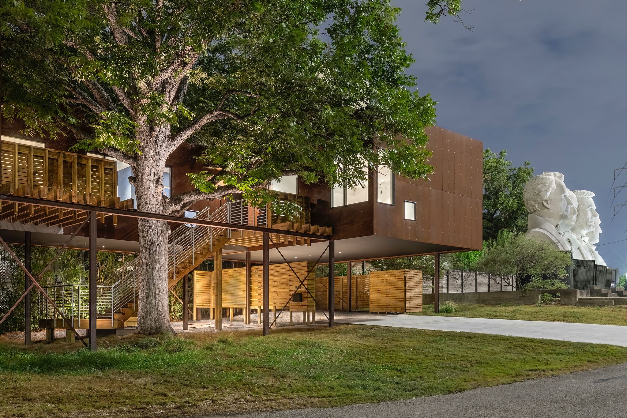 Modern Houston treehouse, liveable artwork, lists for $1.75M
