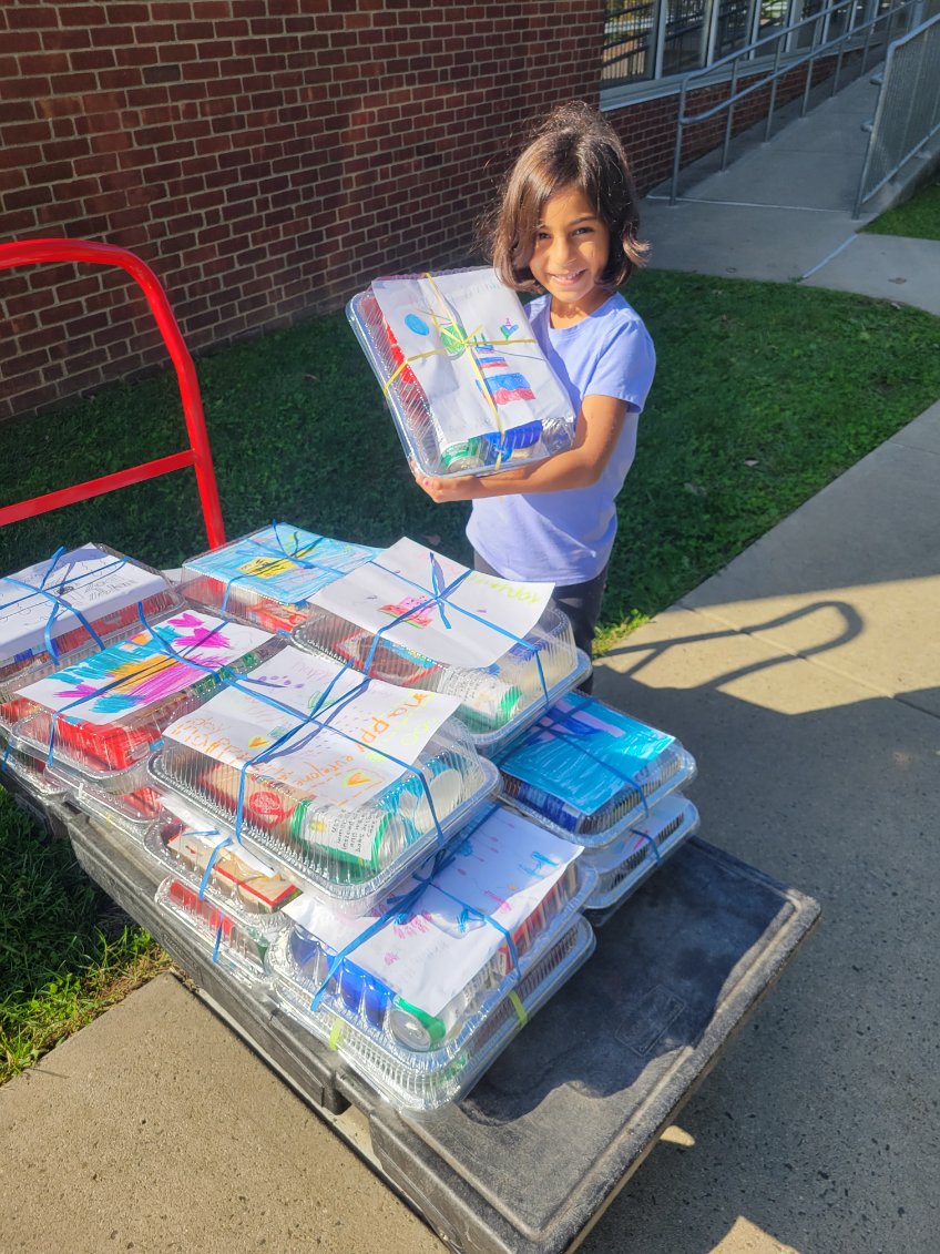 Community news: Booth Hill students donate cake boxes to needy