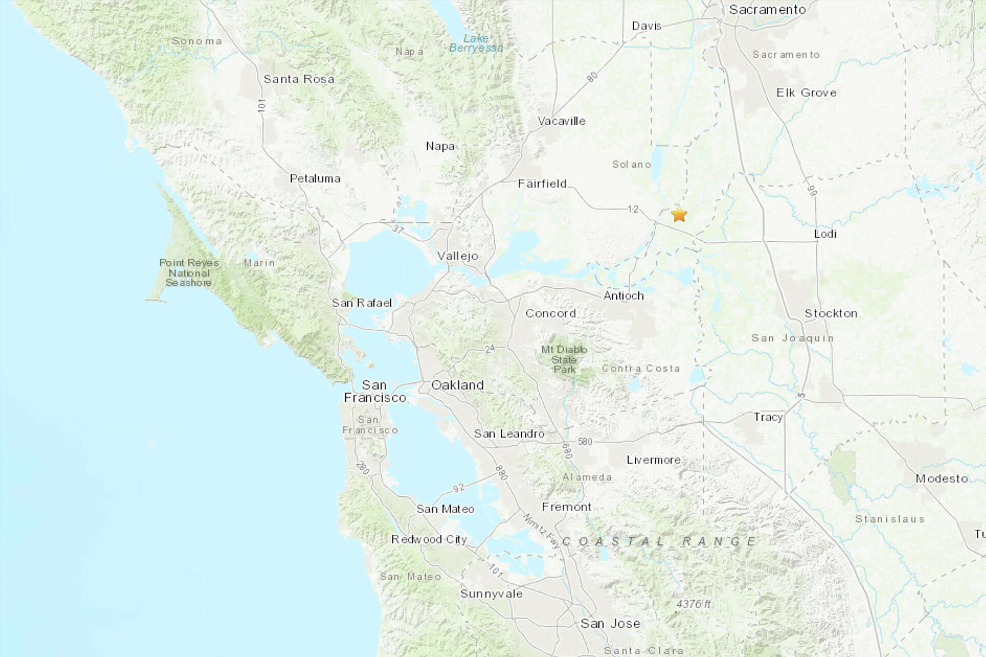 USGS downgrades quake that struck NorCal on Monday morning