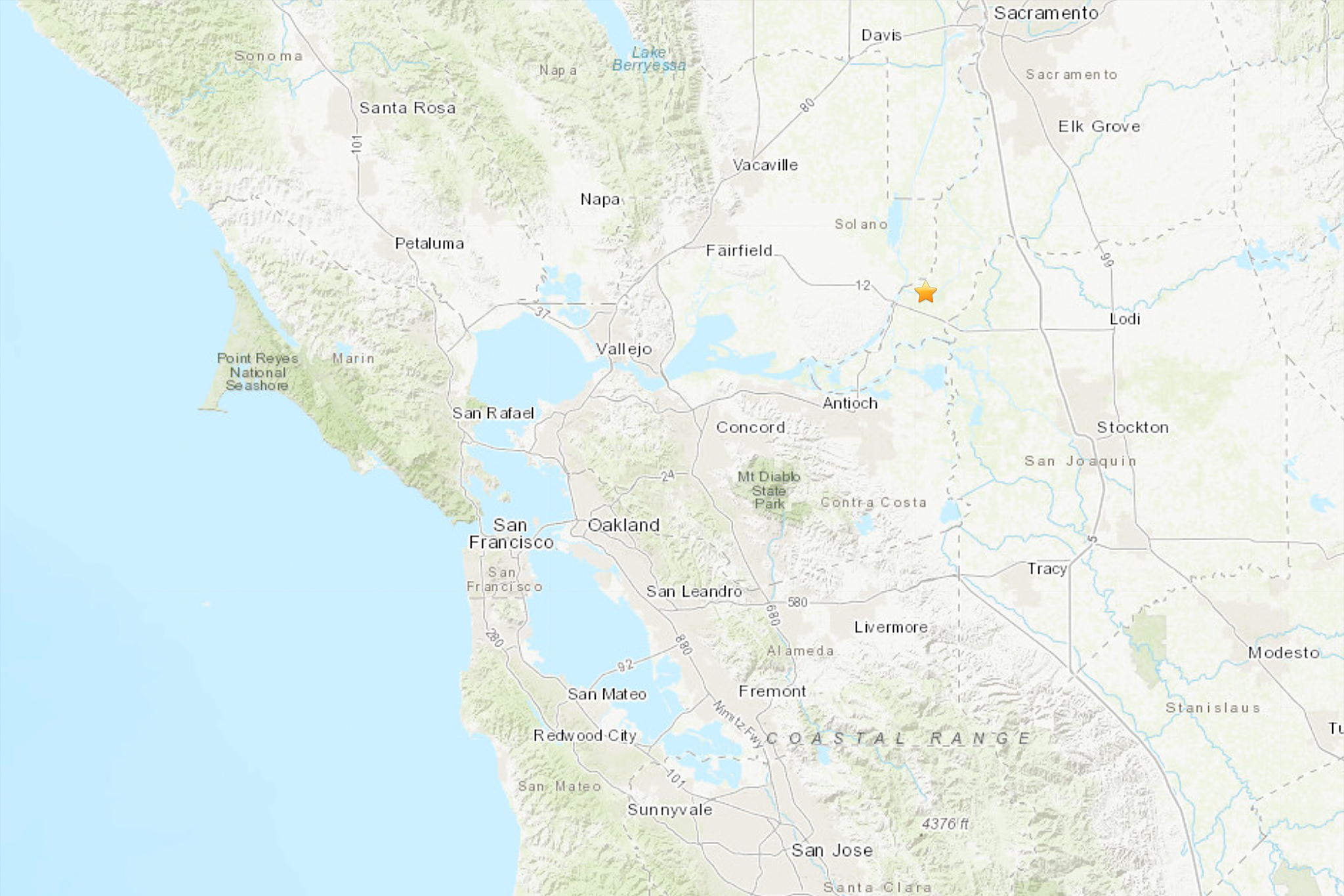 USGS downgrades quake that struck NorCal on Monday morning