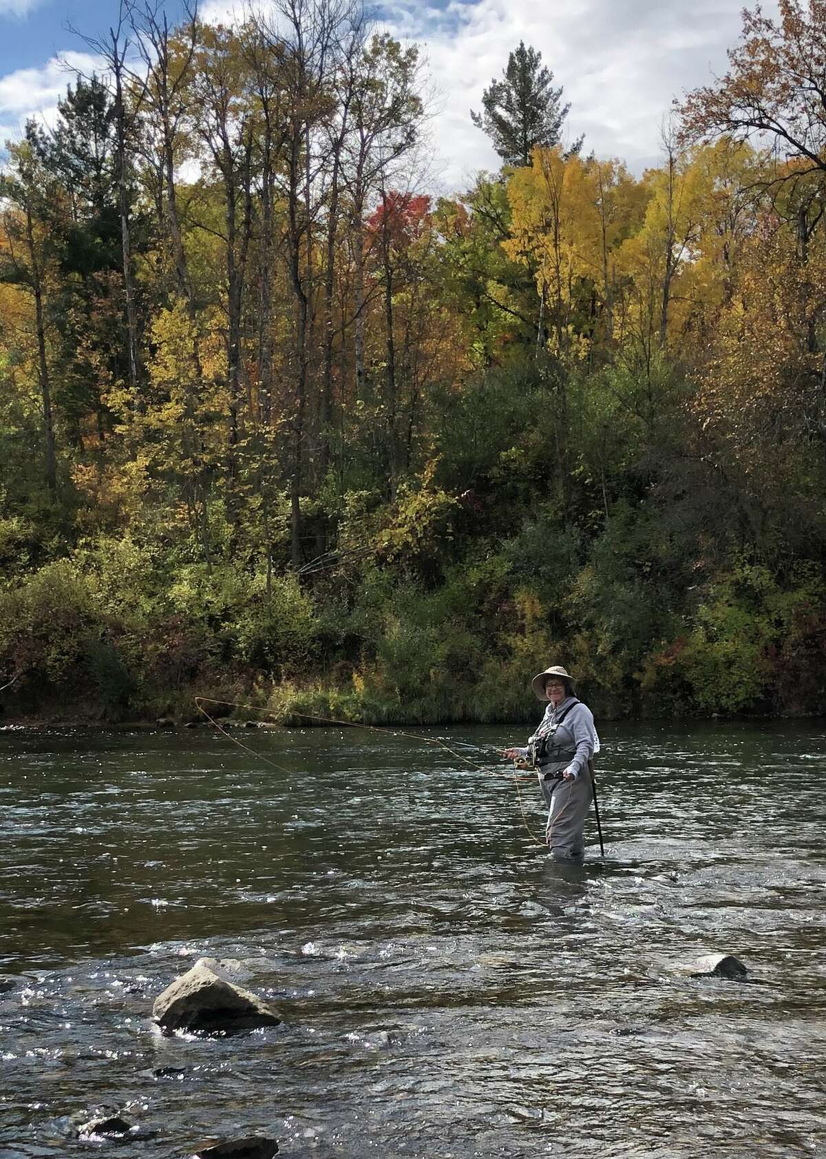 25 Michigan women catch salmon, steelhead on Manistee River outing