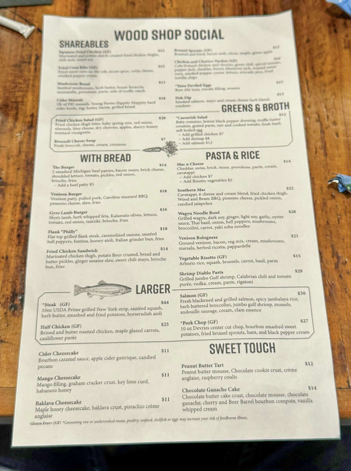 Wood Shop Social offers rotating menu of gourmet food