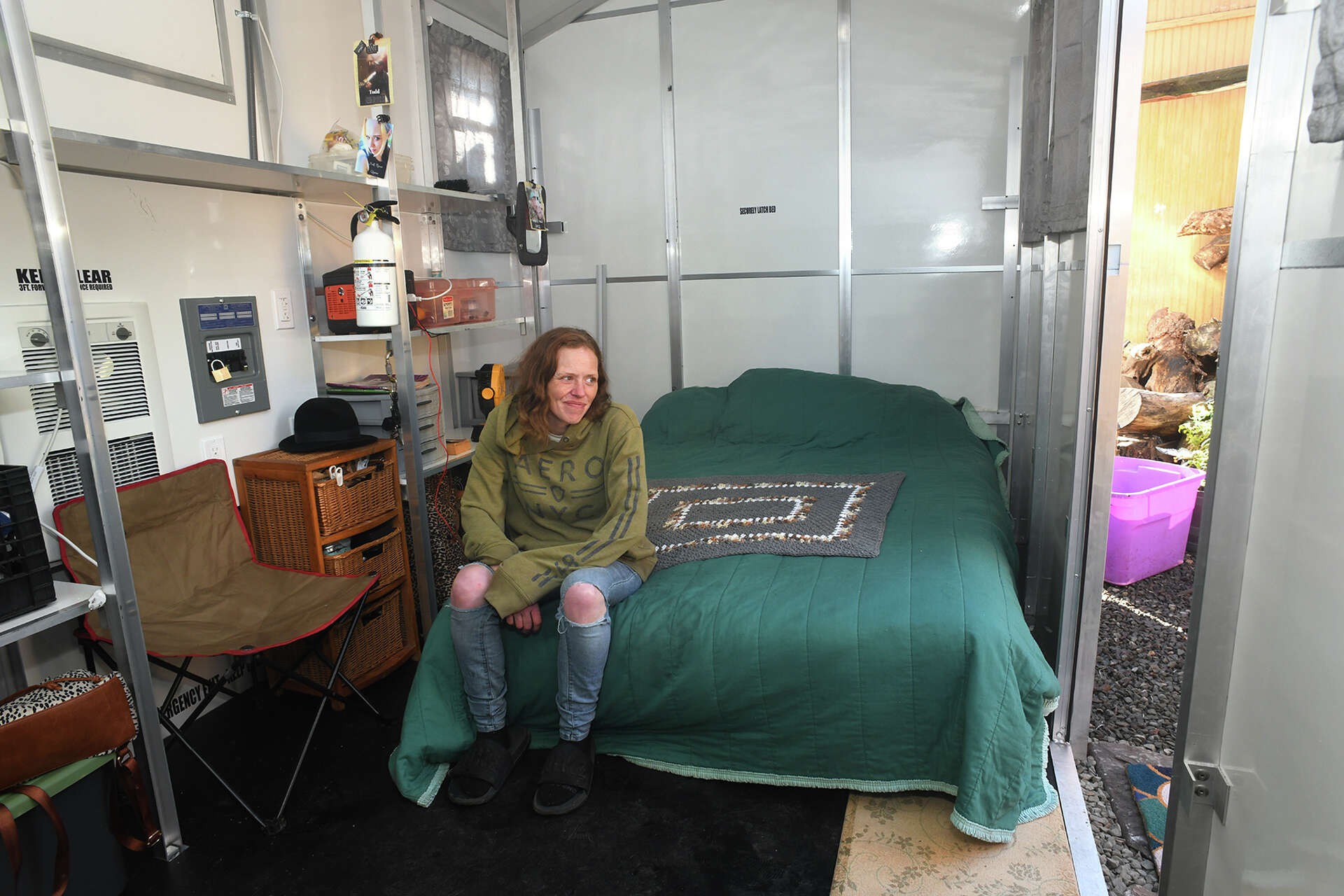 In a New Haven backyard, tiny homes represent hope for homeless people