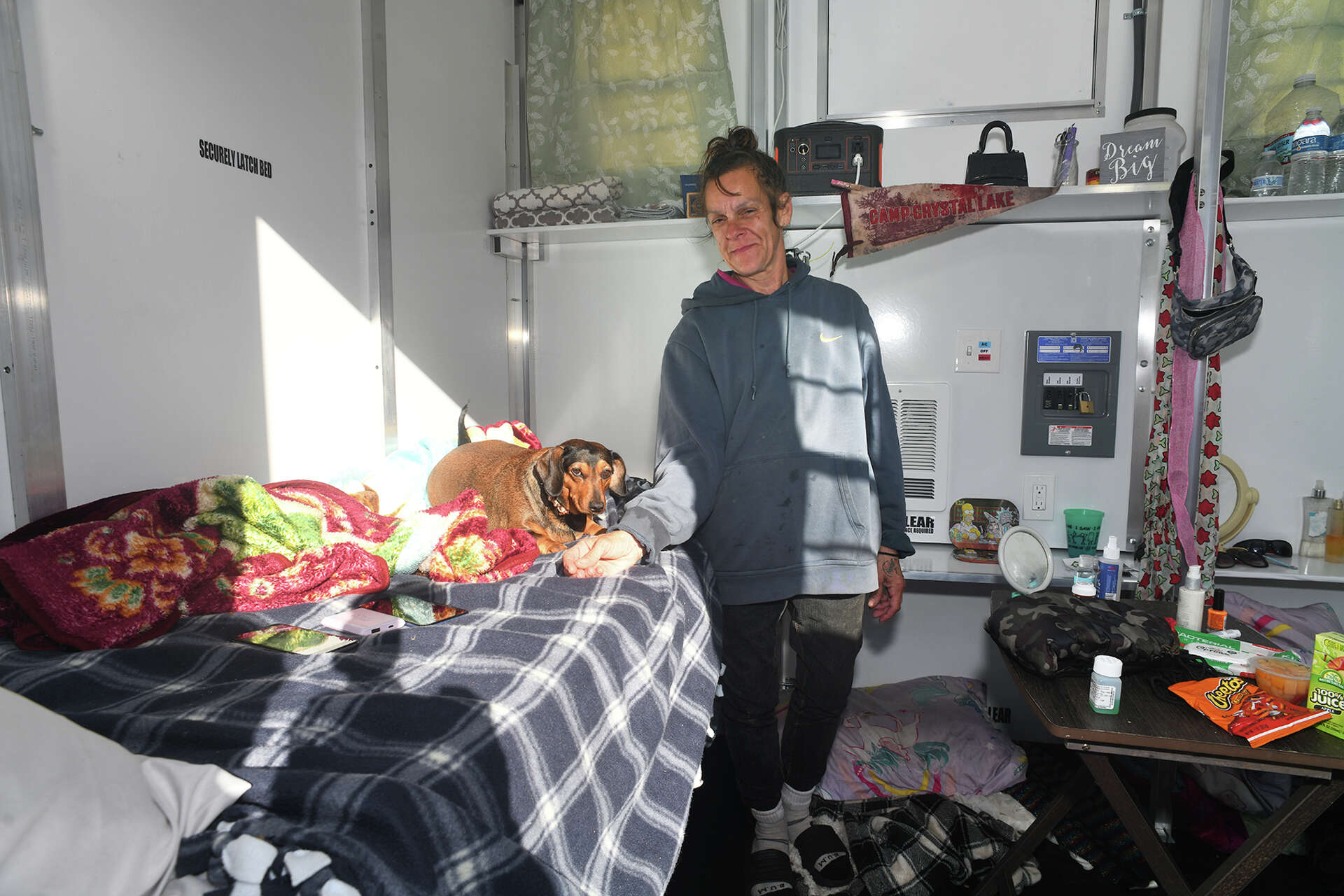 In a New Haven backyard, tiny homes represent hope for homeless people