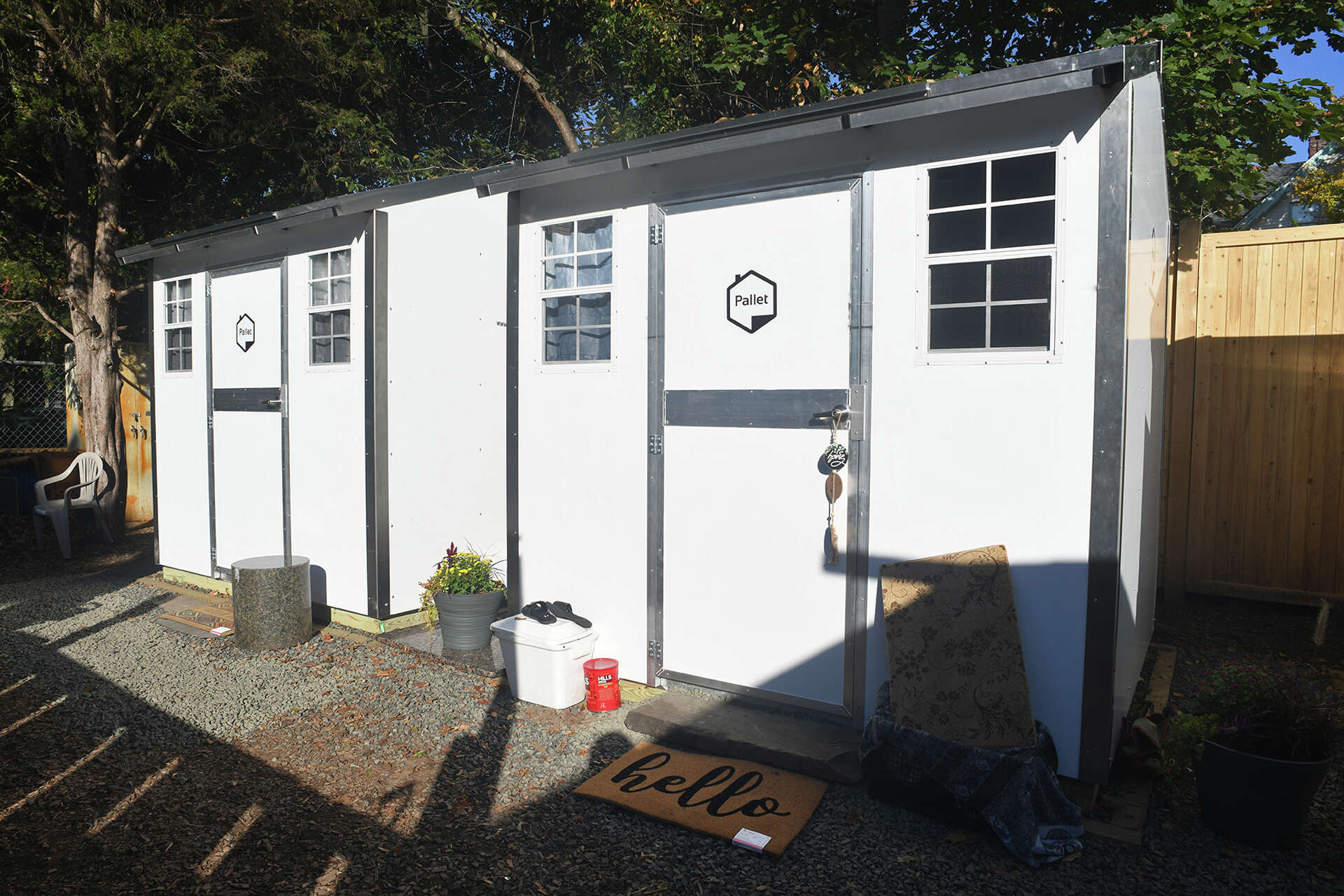 In a New Haven backyard, tiny homes represent hope for homeless people