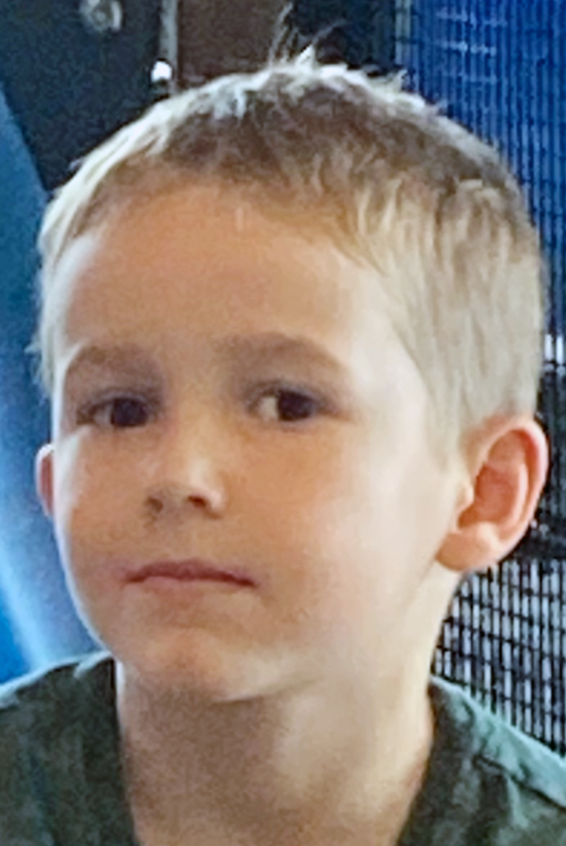 Maxwell Richard Johnson celebrating his seventh birthday