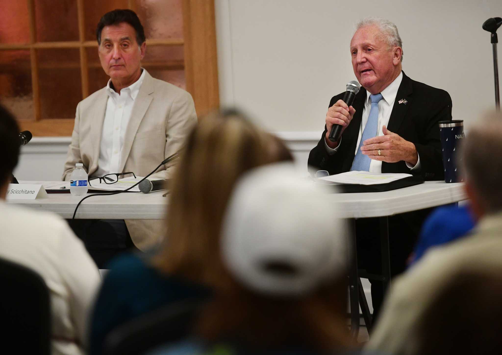 Norwalk's mayoral candidates Harry Rilling, Vinny Scicchitano debate
