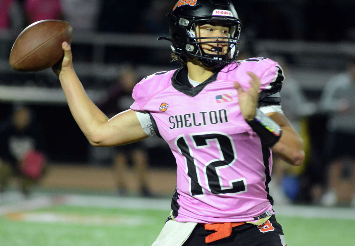 Shetlon High School football defeats North Haven in SCC action.