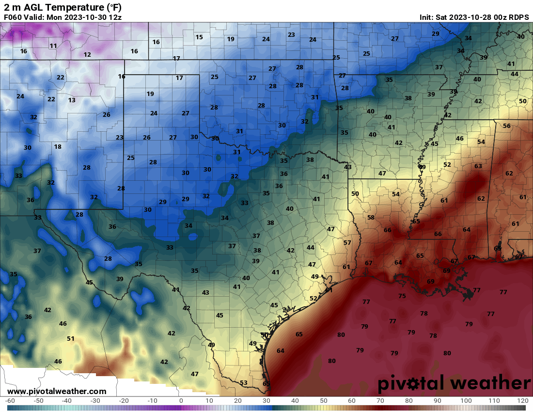 Strong cold front to send temps to the 40s in Houston