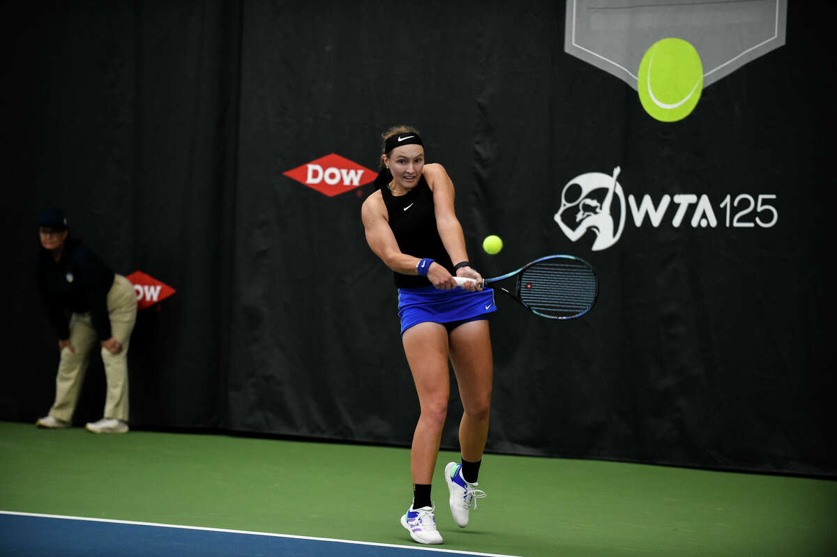 Midland's Ellie Coleman competes at the Dow Tennis Classic