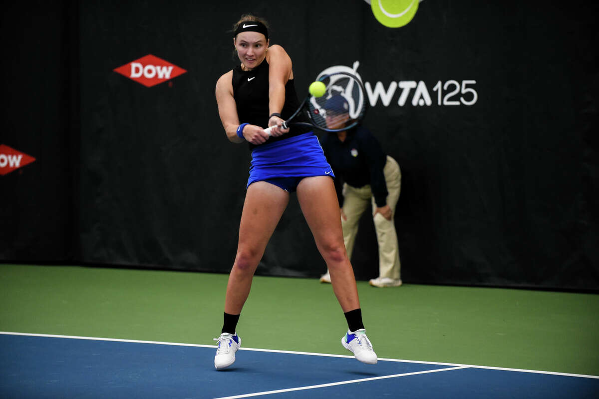 Midland's Ellie Coleman competes at the Dow Tennis Classic