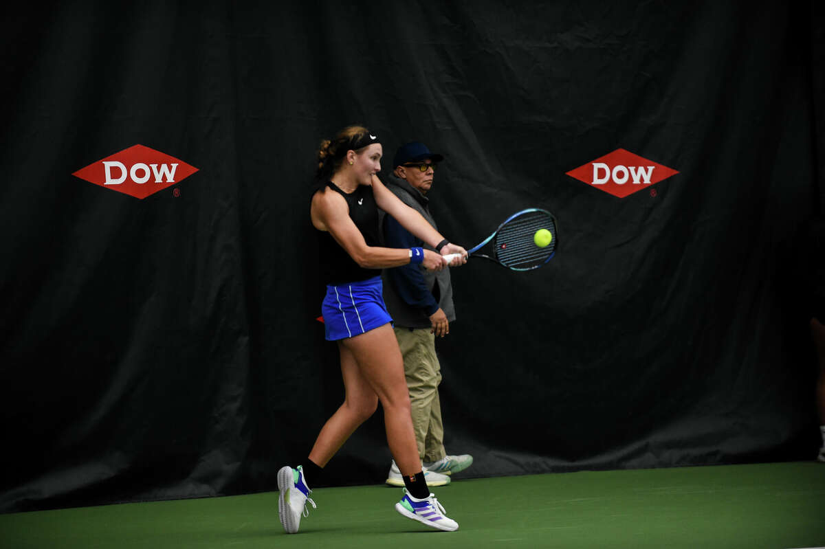 Midland's Ellie Coleman competes at the Dow Tennis Classic